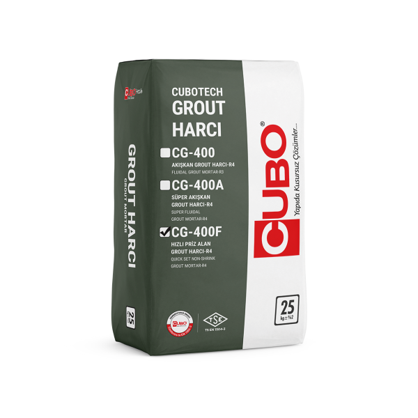 CUBOTECH CG-400F HIZLI PRİZ ALAN RÖTRESİZ GROUT HARCI – R4 – Cubo Boya